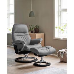 Relaxsessel stressless, B:83cm H:105cm T:74cm, grau, Leder BATICK: BATICK ist ein leicht korrigiertes, durchgef&auml;rbtes und genarbtes M&ouml;belleder, bei