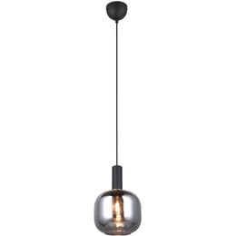 Trio LEUCHTEN Pendelleuchte "DIVA, E27 Hängelampe 1-flammig mit Glasschirm, exkl 1xE27 max 10W", 1, Ø 20cm H: 150cm, 1 Stk., schwarz, Esszimmer,