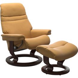 Relaxsessel stressless, B:75cm H:100cm T:73cm, gelb, Leder BATICK: BATICK ist ein leicht korrigiertes, durchgefärbtes und genarbtes Möbelleder, bei