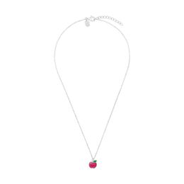 Kette mit Anh&auml;nger "Apfel", Silber 925 (Sterlingsilber), L: 38 B: 1,3mmsilberfarben, pink, gr&uuml;n, Prinzessin Lillifee, Silber 925 (Sterlingsilber),