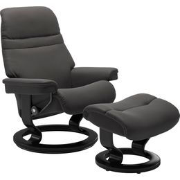 Relaxsessel stressless, B:75cm H:100cm T:73cm, grau, Leder BATICK: BATICK ist ein leicht korrigiertes, durchgefärbtes und genarbtes Möbelleder, bei