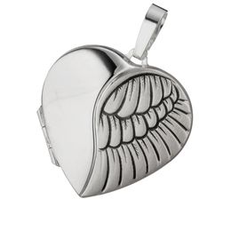 Jobo Damen Medallionanh&auml;nger "Anh&auml;nger Medaillon Herz Fl&uuml;gel 29 mm", Silber 925 (Sterlingsilber)silber 925, Silber 925 (Sterlingsilber),