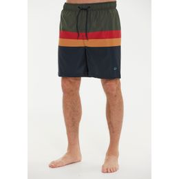 CRUZ Herren Badehose "Indy", schwarz, Gr. S, gestreift, mehrfarbig, Elasthan, Polyester, Badehosen, mit bequemer Passform