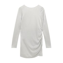 Pull&Bear Pull&Bear Kleid Damen Gr&ouml;&szlig;e 34 silber Winterkleid
