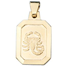 Jobo Damen Sternzeichenanh&auml;nger "Anh&auml;nger Sternzeichen", Skorpion, Gelbgold 333gelbgold 333, Gelbgold 333, Schmuckanh&auml;nger, 333 Gold achteckig