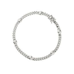 Jobo Damen Armband "Wei&szlig;goldarmband 19 cm", 19cm, Diamanten Wei&szlig;gold 585wei&szlig;gold 585, Diamanten, Wei&szlig;gold 585, Armb&auml;nder, 585 Wei&szlig;gold mit 6 Diamanten