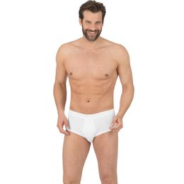 TRIGEMA Herren Slip "TRIGEMA Slip aus Biobaumwolle im Doppelpack", Gr. 6, wei&szlig;, 100% Baumwolle (Bio-Baumwolle kbA), Unterhosen