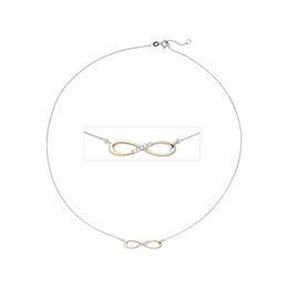 Jobo Damen Collier "Unendlichkeit", Diamanten Gelbgold 585 Wei&szlig;gold 585, L: 43gelbgold 585, Diamanten, Gelbgold 585, Wei&szlig;gold 585, Halsketten, 585