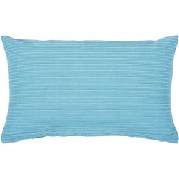 Dekokissen Pad "Lamonte", turquoise, unifarben, B:60cm L:40cm, Baumwolle, Dekokissen_Sitzkissen_Kissenhüllen