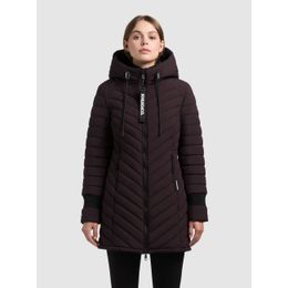 Khujo Damen Steppmantel "NITA4"moody plum, Gr. XL, unifarben, Steppware, Obermaterial: 100% Polyester. Futter: 100% Polyester. Wattierung: 100%