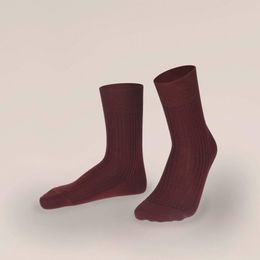 Kunert Damen Socken "Socke Festive Rib", Gr. 39, rot, Obermaterial: 100% Baumwolle CO., Socken