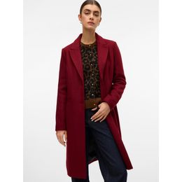 V&eacute;ro Moda VERO MODA Damen Langmantel "VMBLAZA LONG WOOL COAT"syrah, Gr. M, unifarben, Web, Obermaterial: 64% Polyester, 30% Wolle, 6% Nylon, M&auml;ntel