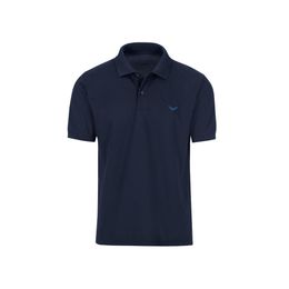 TRIGEMA M&auml;dchen Poloshirt "TRIGEMA Poloshirt DELUXE Piqu&eacute;", Gr. 80, blau, 100% Baumwolle, Basic, Shirts