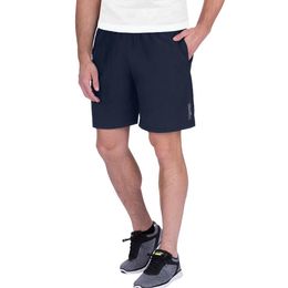 Jerseyhose TRIGEMA "TRIGEMA Sport-Shorts mit Innenslip aus Netz", Herren, Gr. L, US-Gr&ouml;&szlig;en, blau (navy), 74% Nylon, 26% Elasthan, Hosen Jerseyhose
