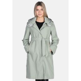 NEW CANADIAN Damen Kurzmantel "Bindweed", gr&uuml;n, Gr. 40, unifarben, 100% Polyester, M&auml;ntel, mit seitlichen Schlitzen