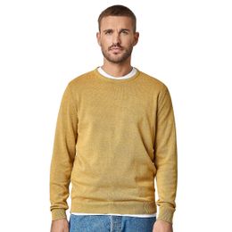 Strickpullover Casamoda "Casamoda Pullover uni", Herren, Gr. L, gelb, 100% Baumwolle, Pullover Strickpullover