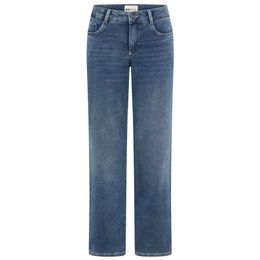 MAC Damen Straight-Jeans "GRACIA"mid blau authentic, Gr. 48, unifarben, Denim/Jeans, Obermaterial: 77% Baumwolle, 10% Polyester, 10% Viskose, 3%