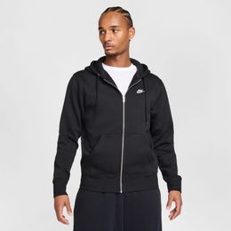 Nike Sportswear Herren Kapuzensweatshirt "M NK CLUB BB FZ HOODIE", schwarz-wei&szlig;, Gr. XXL, Obermaterial: 80% Baumwolle, 20% Polyester, Sweatshirts