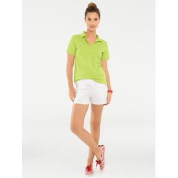 Heine Damen Poloshirt "Poloshirt", gr&uuml;n, Gr. 44, unifarben, 95% Baumwolle, 5% Elasthan, Shirts