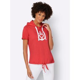 Casual Looks Damen Kapuzenshirt "Shirt", wei&szlig;, Gr. 36, unifarben, 100% Baumwolle, Shirts
