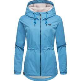 Outdoorjacke Ragwear "Dankka Tech", Damen, Gr. L (40), blau, Obermaterial: 100% Polyester. Innenfutter: 100% Polyester, figurumspielend h&uuml;ftbedeckend, &Auml;rmel ohne &Auml;rmelschlitz elastischer Bund mit innenliegendem Gummizug, Jacken Outdoorjacke, Stylische Damen &Uuml;bergangsjacke aus wasserdichtem Material