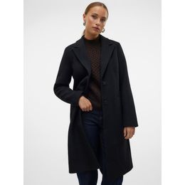 V&eacute;ro Moda VERO MODA Damen Langmantel "VMBLAZA LONG WOOL COAT"schwarz, Gr. S, unifarben, Web, Obermaterial: 64% Polyester, 30% Wolle, 6% Nylon, M&auml;ntel