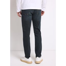 Street One MEN Herren Regular-fit-Jeansdunkelblau coated, Gr. 32, unifarben, Jeans, 98% Baumwolle, 2% Elasthan, Jeans, 5-Pocket-Style