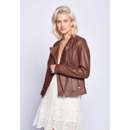 Lederjacke Maze "Sally", Damen, Gr. XS, braun, Obermaterial: 100% Lammleder. Futter: 100% Polyester, Jacken