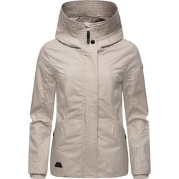 Outdoorjacke Ragwear "Vannesa", Damen, Gr. 5XL (50), wei&szlig; (bone), Au&szlig;enmaterial: 100% Polyester. Innenfutter: 100% Polyester, gerade h&uuml;ftbedeckend, &Auml;rmel ohne &Auml;rmelschlitz Rippstrickb&uuml;ndchen, Jacken Outdoorjacke, Wasserdichte Damen &Uuml;bergangsjacke mit Kapuze
