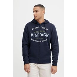Blend Herren Kapuzenpullover "BHSweatshirt", blau, Gr. L, bedruckt, Sweatware, 60% Baumwolle, 40% Polyester, Pullover, Stilvolle Kapuzensweatjacke