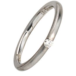 Jobo Damen Diamantring "Platinring", 56, SI = kleine Einschl&uuml;sse, Diamanten Platin 950platin 950, Diamanten, Platin 950, Fingerringe, 950 Platin matt