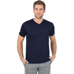 T-Shirt TRIGEMA "TRIGEMA V-Shirt COOLMAX", Herren, Gr. L, blau (navy), 100% Polyester (recycelt), Shirts T-Shirt