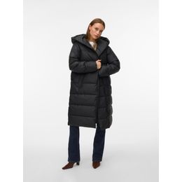 V&eacute;ro Moda VERO MODA Damen Steppmantel "VMMIRIAM LONG COATED COAT BOO"schwarz, Gr. XL, unifarben, Steppware, Obermaterial: 100% Polyester, M&auml;ntel