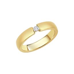 Diamonds by Ellen K. Damen Fingerring "Gold 375 mit 1x Brillant 0,05ct.", 017 (53,5), 0,05 P1 = bei 10-facher Vergr&ouml;&szlig;erung erkennbare Einschl&uuml;sse, Gold, gold, DIAMONDS BY