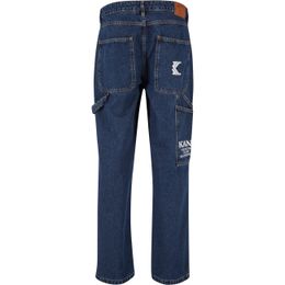 Karl Kani Herren Bequeme Jeans "Karl Kani Herren KK Retro Baggy Workwear Denim"rinse blau, Gr. 34, unifarben, 100% Baumwolle, Jeans