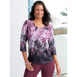 Lady Damen Langarmshirt "Shirt", bunt, Gr. 36, gebl&uuml;mt, gemustert, mehrfarbig, 95% Polyester, 5% Elasthan, Shirts