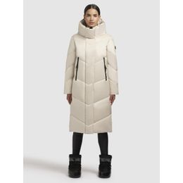 Khujo Damen Steppmantel "MANELIA"cremewei&szlig;, Gr. L, gl&auml;nzend, 100% Nylon, M&auml;ntel