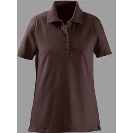 Casual Looks Damen Poloshirt "Poloshirt", braun, Gr. 42, unifarben, 100% Baumwolle, Shirts