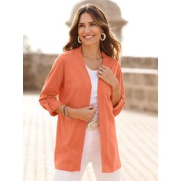 Classic Basics Damen Shirtjacke "Shirtjacke", orange, Gr. 56, unifarben, 100% Baumwolle, Shirts