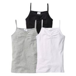 bonprix Jungen Unterhemd "Top mit weicher Baumwolle (3er-Pack)", Gr. 164, wei&szlig;, Obermaterial: 95% Baumwolle, 5% Elasthan, Unterhemden, Top mit