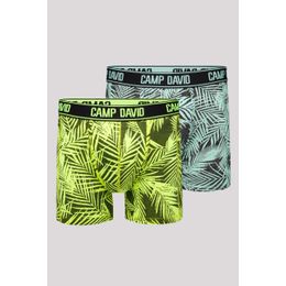 CAMP DAVID Herren Boxershorts "Set:", Gr. XL, bunt, Material: 60% Baumwolle, 35% Polyamid, 5% Elasthan, bedruckt, Unterhosen, mit All Over Print