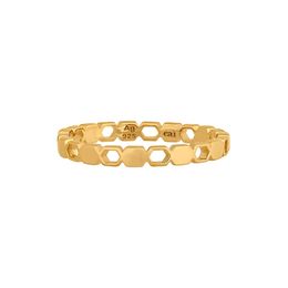 CAI CA&Iuml; Damen Fingerring "925/- Sterling Silber vergoldet Hexagon Cut Outs Stacking", 058 (18,5), Silber 925 (Sterlingsilber), gelb, Silber 925