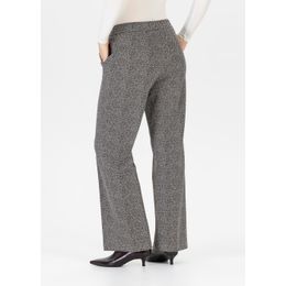 Stehmann Damen Stoffhose "Flanna", grau, Gr. 40, Fischgratmuster, Web, Obermaterial: 60% Polyester, 32% Viskose, 7% Polyamid, 1% Elasthan, Hosen, mit