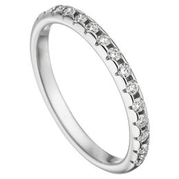 Jobo Damen Diamantring "Ring Wei&szlig;goldring", 56, SI = kleine Einschl&uuml;sse, Diamanten Wei&szlig;gold 585wei&szlig;gold 585, Diamanten, Wei&szlig;gold 585, Fingerringe,