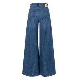 MAC Damen Weite Jeans "WIDE extreme"blau authentic used, Gr. 34, unifarben, Denim/Jeans, Obermaterial: 82% Baumwolle, 17% Lyocell, 1% Elasthan,