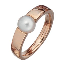 Jobo Damen Perlenring "Ros&eacute;goldring", 50, Perlen Ros&eacute;gold 585ros&eacute;gold 585, Perlen, Ros&eacute;gold 585, Fingerringe, 585 Ros&eacute;gold mit Perle 6,5 mm
