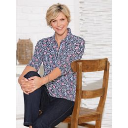 Classic Basics Damen Poloshirt "Shirt", bunt, Gr. 48, gebl&uuml;mt, gemustert, mehrfarbig, 100% Baumwolle, Shirts
