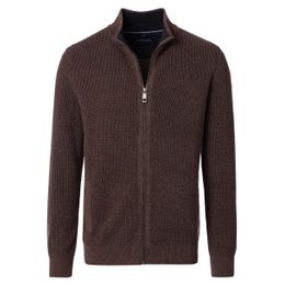 Casamoda Herren Strickjacke "Casamoda Strickjacke uni"kastanienbraun, Gr. XL, 60% Baumwolle, 40% Polyacryl, Strickjacken