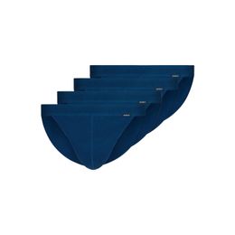 Skiny Herren Slip "Slip 4er Pack", Gr. M, blau, Obermaterial: 100% Baumwolle CO., Unterhosen