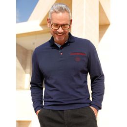 Marco Donati Herren Poloshirt "Langarm-Poloshirt", bunt, Gr. 52, unifarben, 100% Baumwolle, Shirts